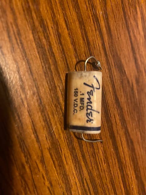 True Vintage Fender Wax Paper Cap | Reverb