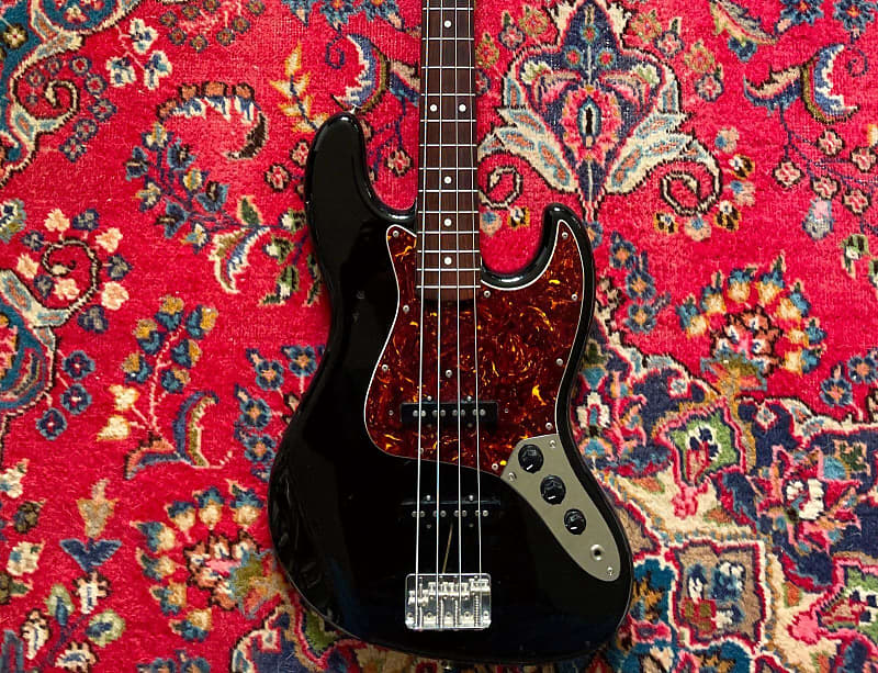 Squier Jv Jazz Bass 62 75 1983 Black Reverb