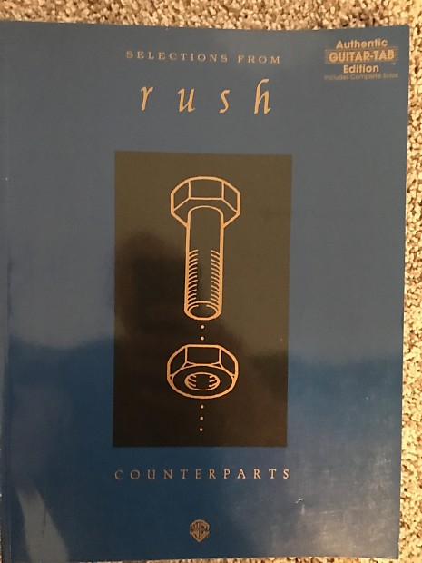 Rush - Counterparts - Guitar tab / tablature Book | Reverb