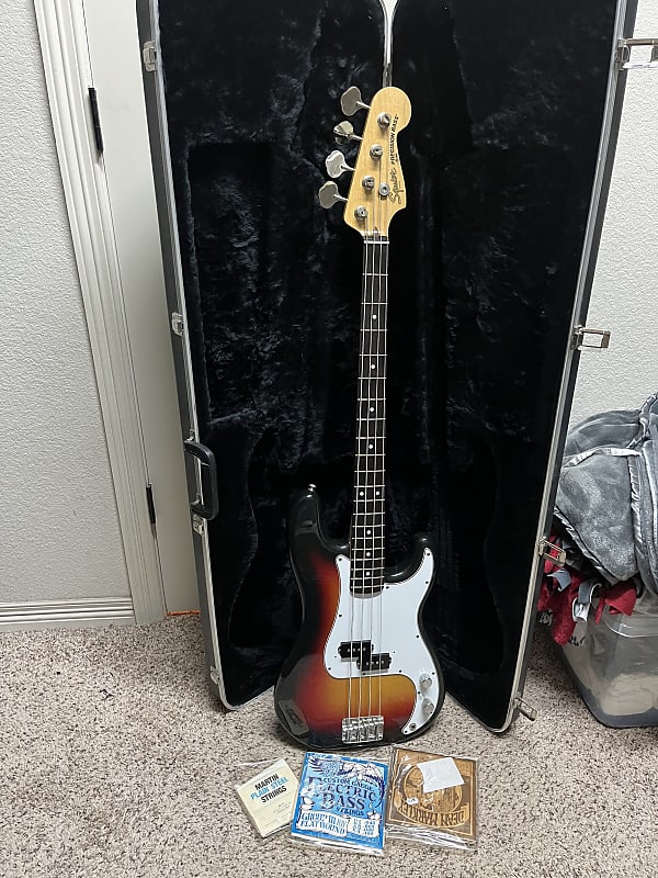 1983 Squire SQ Sunburst Bass with Case | Reverb