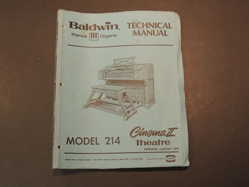 Baldwin Model 214 Technical Manual [Three Wave Music] | Reverb
