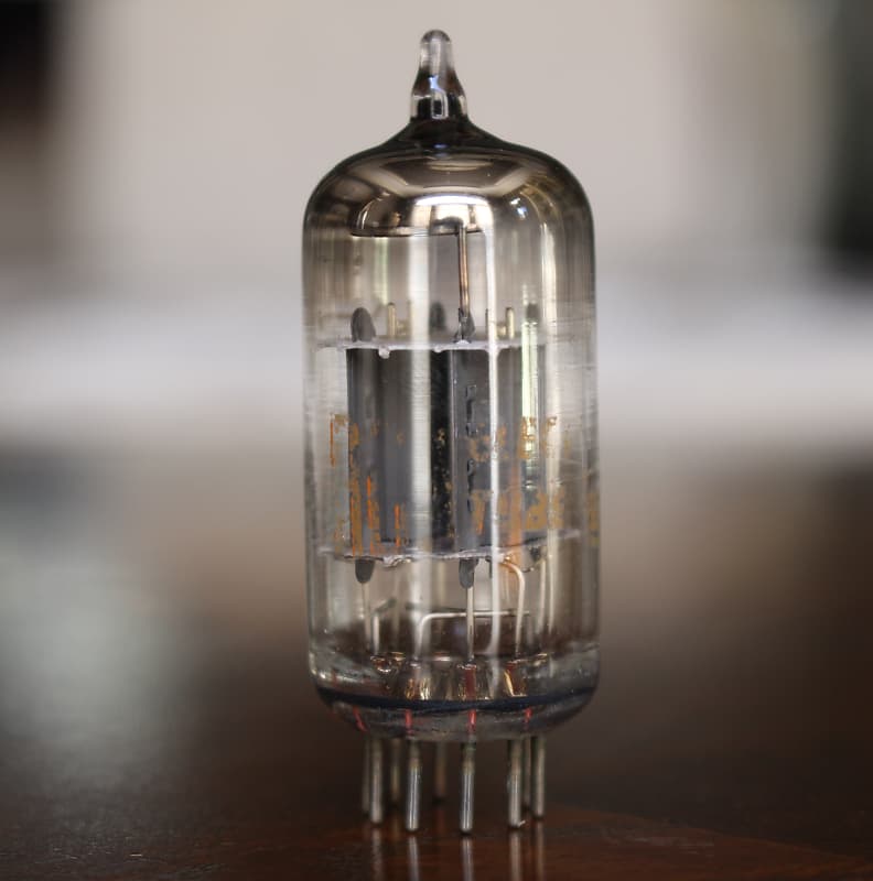 RCA 12AX7A 1960's - Gray Ribbed Plates - O Getter Preamp Tube | Reverb