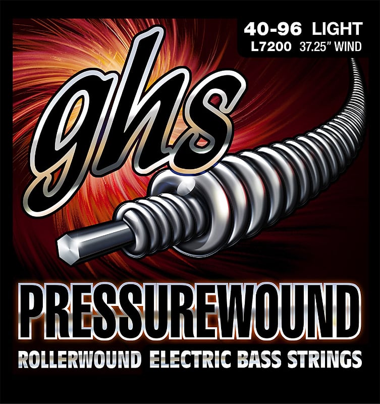 GHS Pressurewound L7200, 4-String 40-96 | Reverb