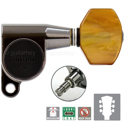 Gotoh 510 Mini Locking Tuners, 3x3 Cosmo Black, Mint! | Reverb