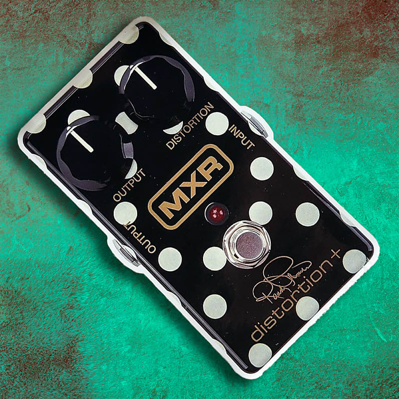 MXR DISTORTION + RANDY RHOADS POLKA DOT PEDAL STICKER | Reverb