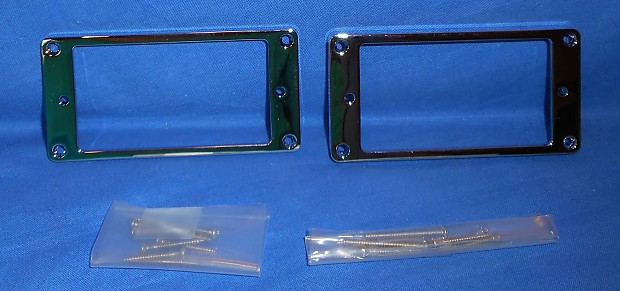 NEW CHROME METAL FLAT TOP ANGLED HUMBUCKING GUITAR PICKUP | Reverb