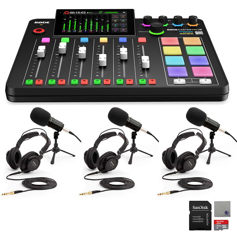 Rode RODECaster Pro II Audio Production Studio Bundle with 3x | Reverb