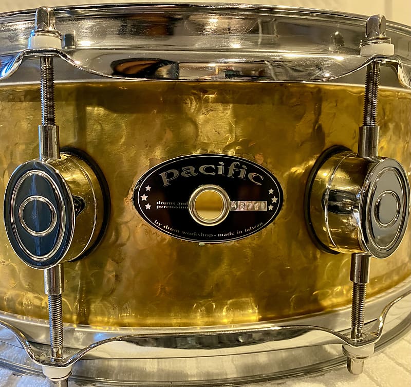 DW Pacific 14x5 Bell Brass Shell with Chrome Hardware | Reverb