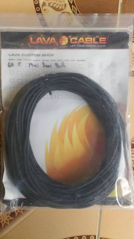 Lava Cable Lava Cable Mini Soar Bulk Cable - 60 Feet Black | Reverb UK