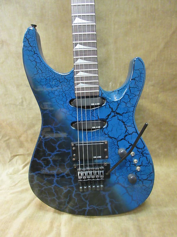 1980's GTX Applause Model 23 HSS Super Strat Blue Crackle | Reverb