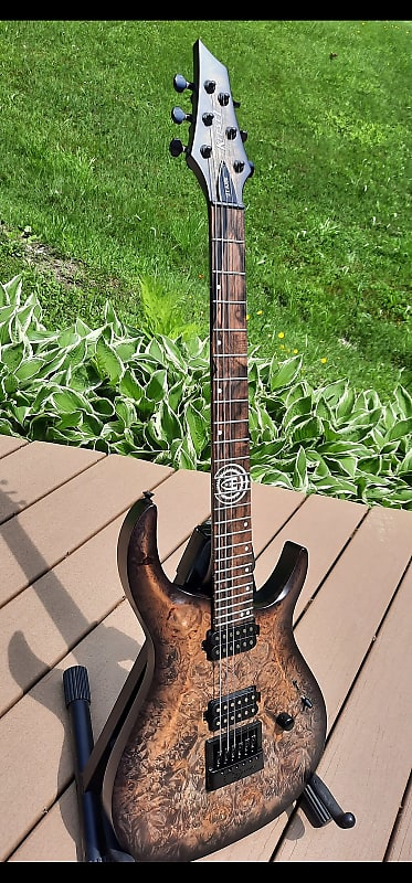 Kiesel AJ6E Andy James Crescent Signature 2021 Burled Maple | Reverb