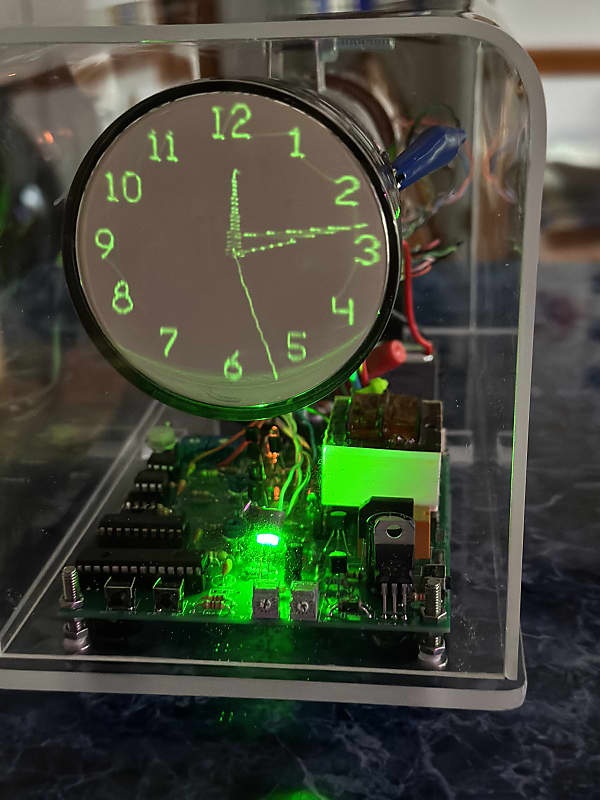 Oscilloscope clocks OSC4.6 2023 - Clear homemade enclosure | Reverb
