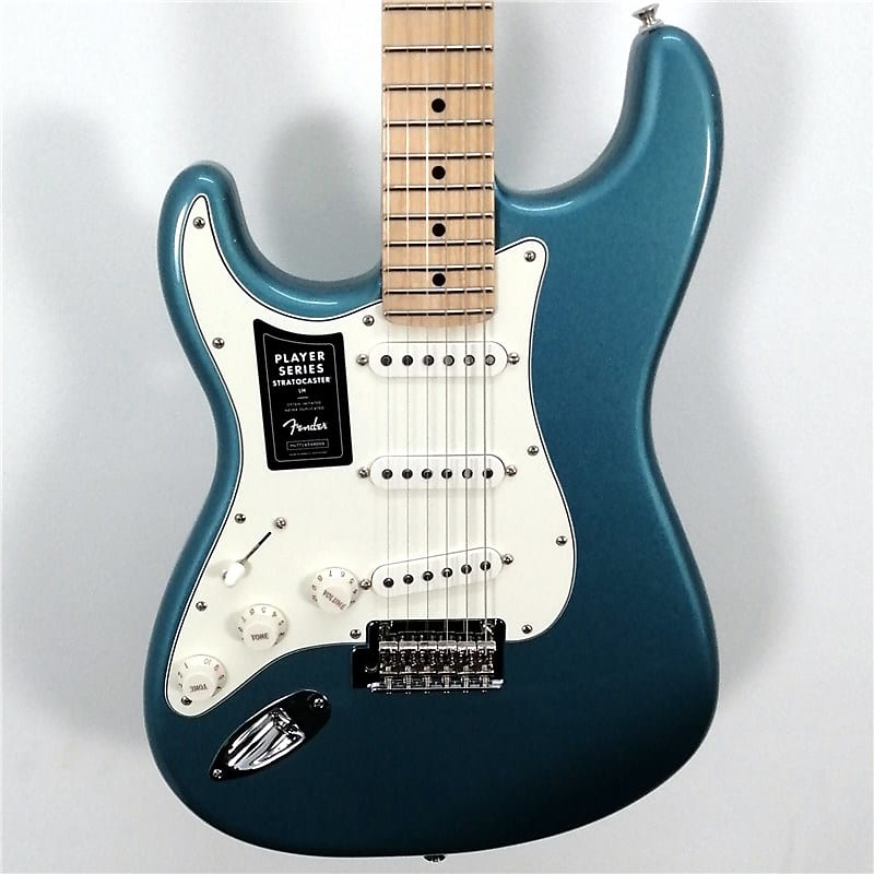 Fender Player Stratocaster Left Hand Tidepool Blue Maple | Reverb UK