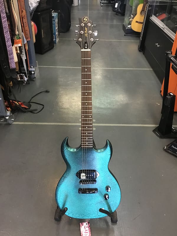 Greg Bennett design S LD Custom blue teal crackle | Reverb