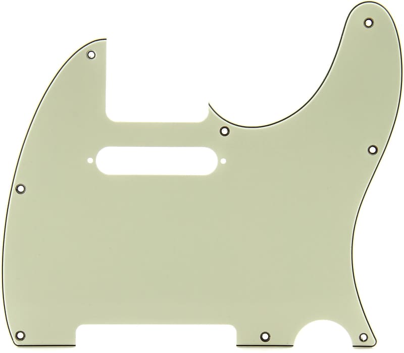 Fender 8-hole Modern Telecaster Pickguard - 3-ply Mint | Reverb