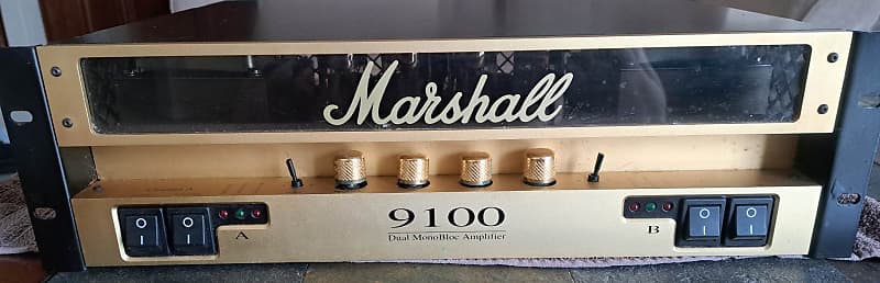 Marshall 9100 Power Amp Rack Mount 50/50 100 watt stereo amp | Reverb