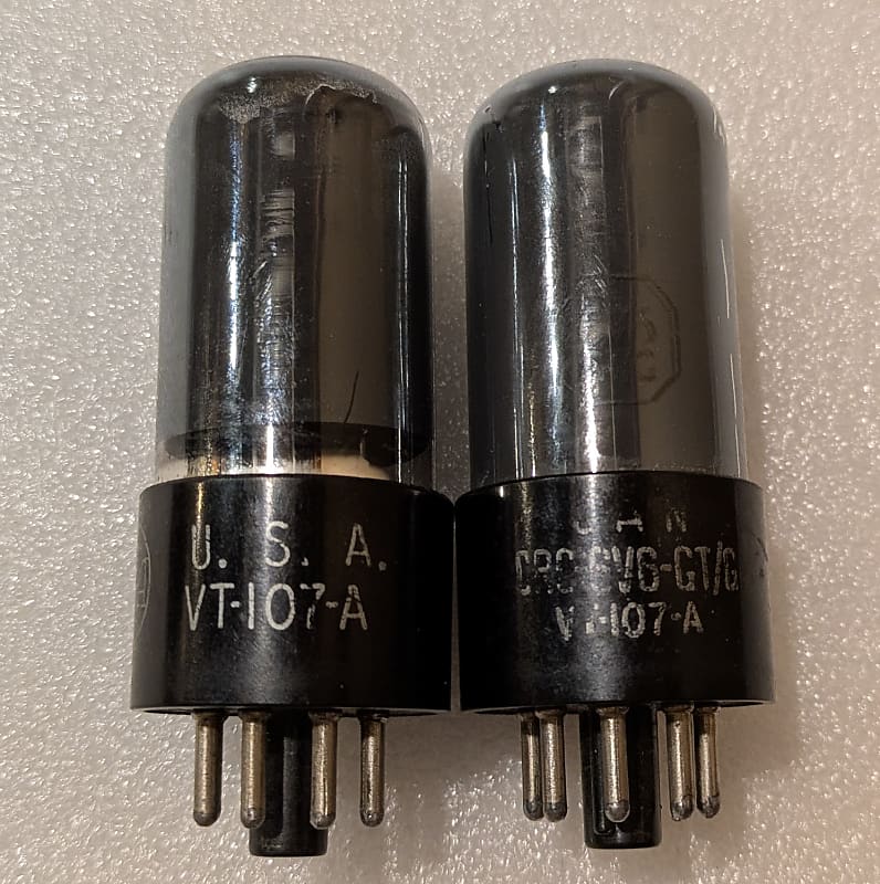 VT-107-A / 6V6GT/G / 6V6GT RCA NOS Testing Matched Pair Tubes | Reverb