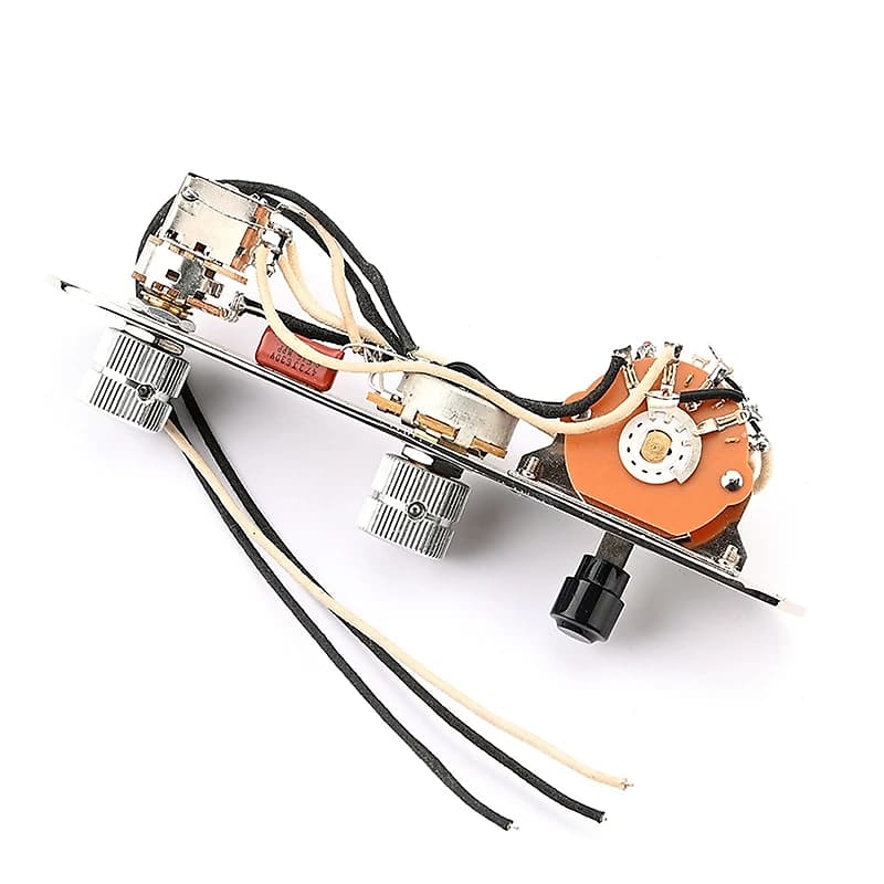 Complete loaded telecaster prewired control plate harness | Reverb
