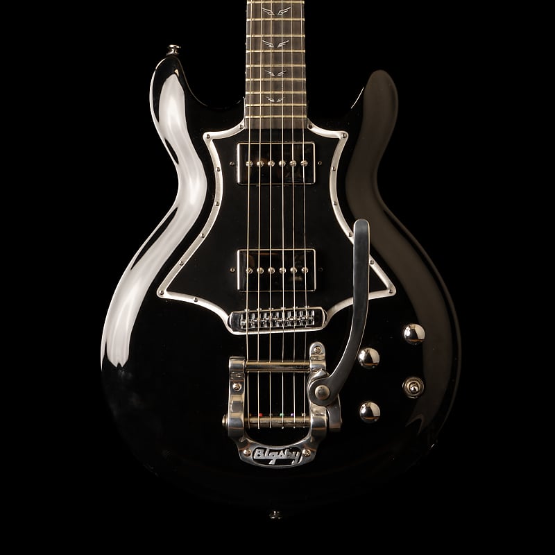 Lag Roxane Racing Black Bigsby | Reverb