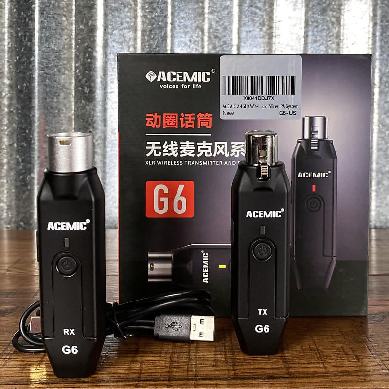 Acemic G6 2.4GHz Plug On XLR Wireless Microphone Transmitter | Reverb