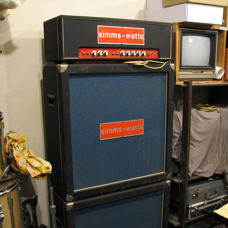 Simms Watts AP-100 1970-72 w/ two 4x12 Simms Watts cabinets | Reverb