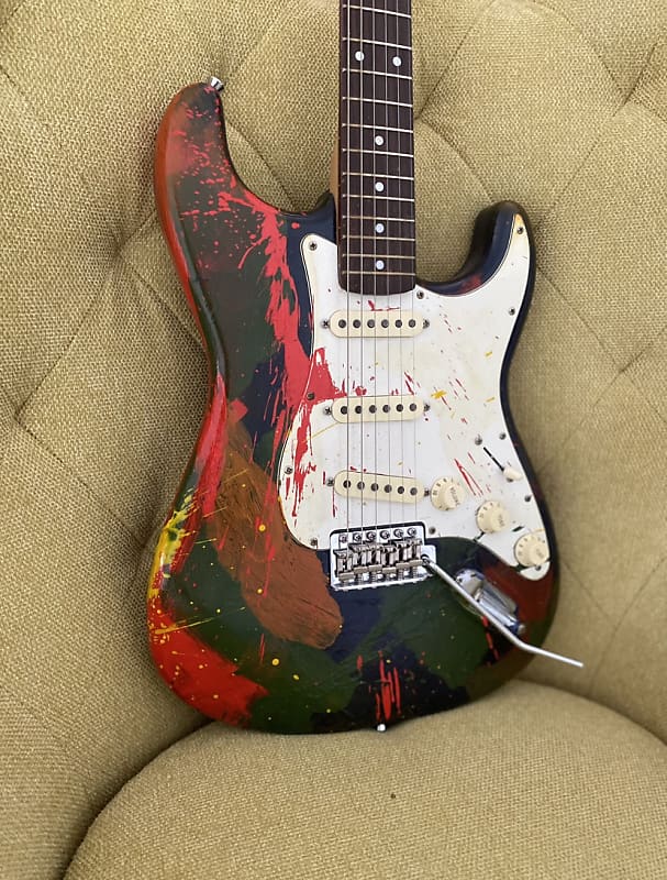 Custom Stratocaster Splatter Paint | Reverb