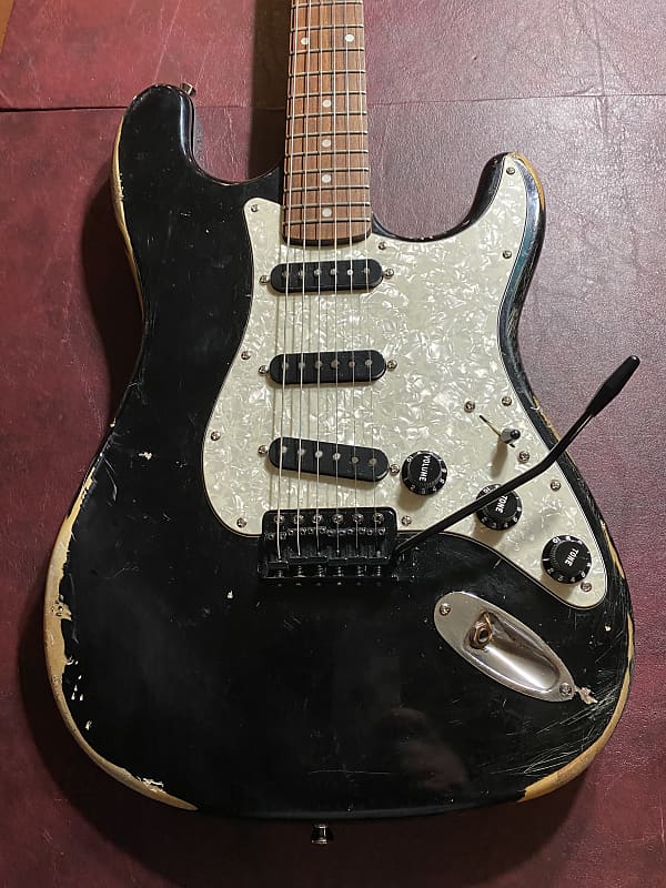 Partscaster Stratocaster Black Heavy Relic | Reverb