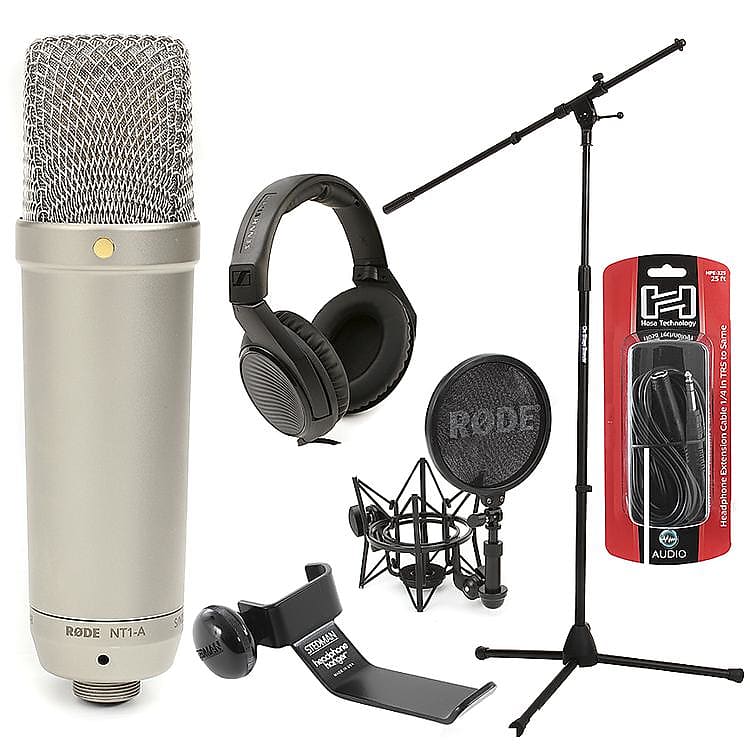 Rode NT1-A Vocalist Bundle with Headphones Stand and Cable | Reverb
