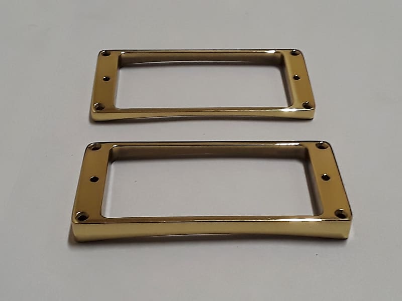 80's Vintage NOS Solid Brass Gibson Les Paul Pickup Ring Set | Reverb