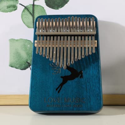 Kalimba 17 Key Thumb Piano with Mahogany Wood Portable Mbira | Reverb