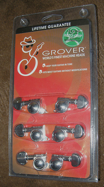 Grover mini Locking Roto 3x3 Tuners in Chrome 505C w/ | Reverb