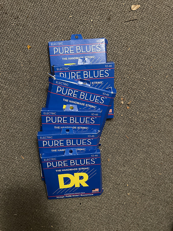 DR Pure Blues Vintage Pure Nickel Round Core Strings 10-46 (6 | Reverb