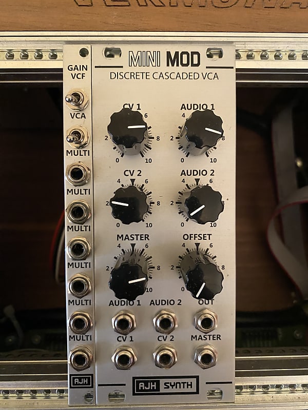 AJH Synth Minimod Discrete Cascaded VCA AND Gain Switch | Reverb