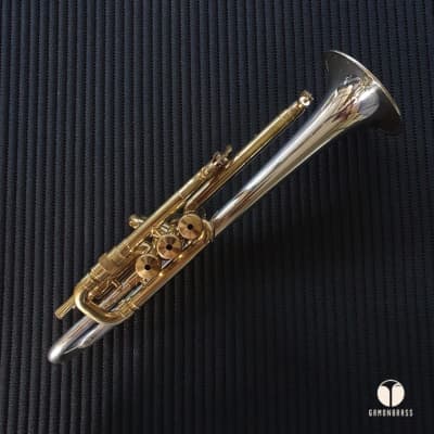 King Master SIlverSonic cornet Sterling Silver Bell, case, | Reverb