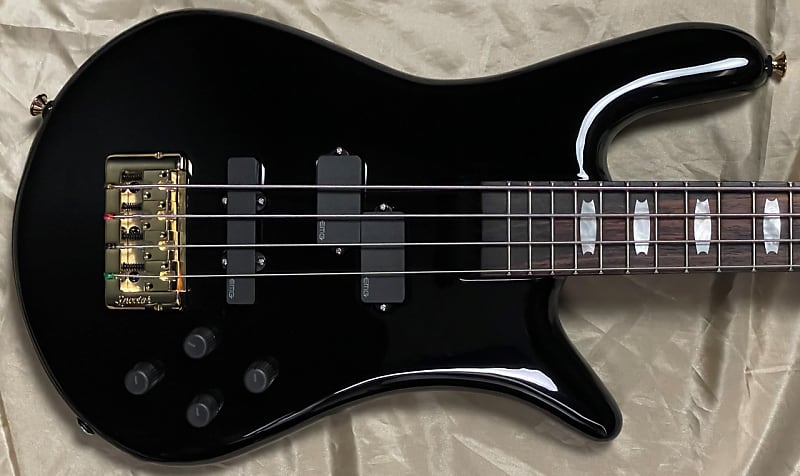 Spector Euro 4 Classic, Black Gloss / Rosewood and EMG's | Reverb