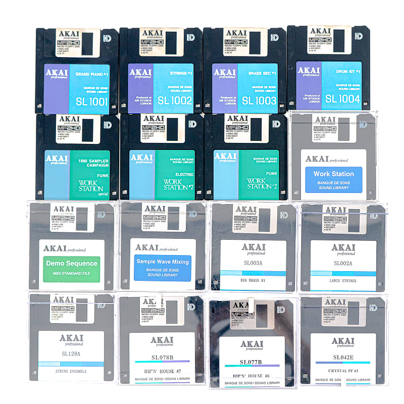 Akai SL Series Sample Disks - Lot of 16 | Reverb