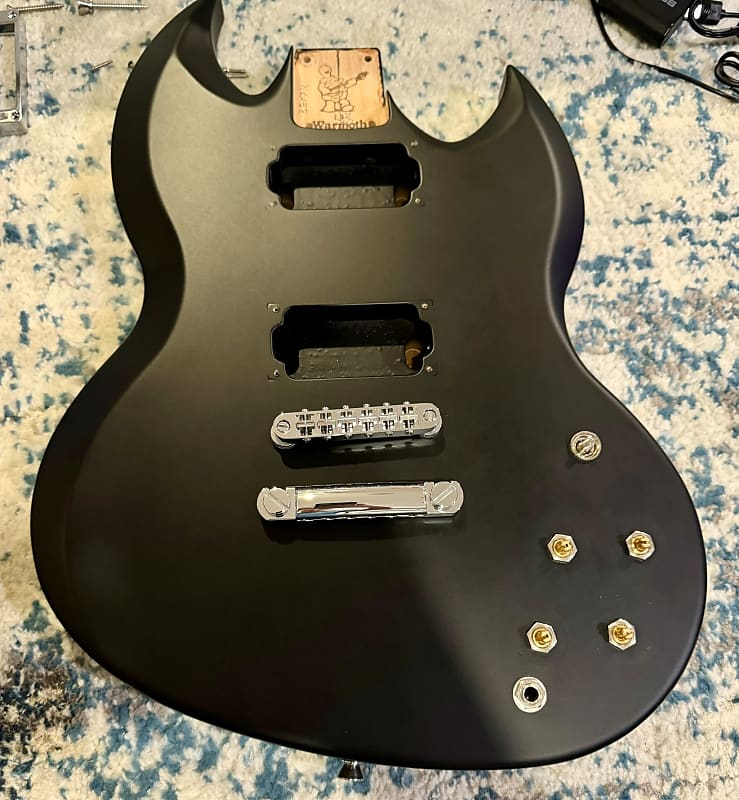 Warmoth Diamondback Body 2023 - Black Satin with Extras! | Reverb