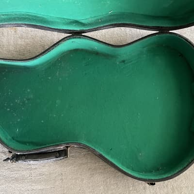 Vintage 1960’s Teisco Offset Guitar Case Black w Green | Reverb UK