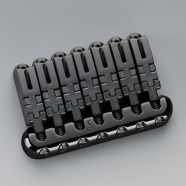 12300400 Hannes 7-String Guitar Bridge, Black, SCHALLER | Reverb
