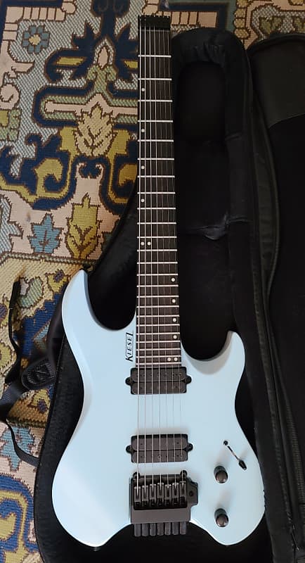 Kiesel V7x Vader 7-string 2021 Light Blue Gloss | Reverb