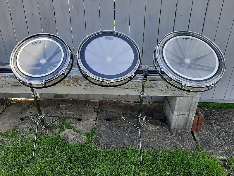 REMO 18,16,14 INCH ROTO TOMS CHROME 18 BLACK 16,14 70s 80s - | Reverb