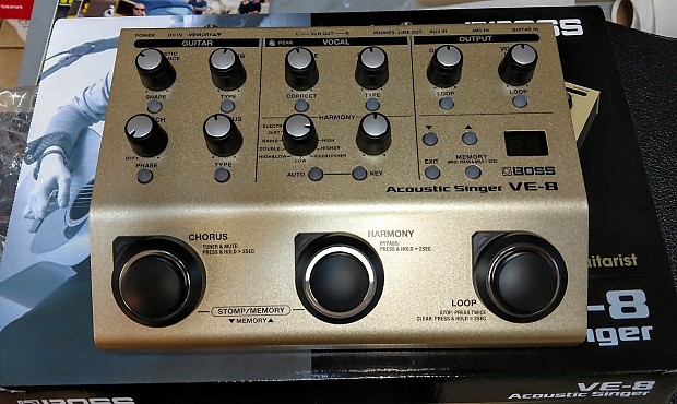 Boss VE-8 Acoustic Singer Guitar/Vocal Processor Stompbox | Reverb