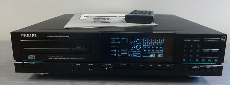 Philips CD-880 Single CD Player * Remote Control * Manual | Reverb