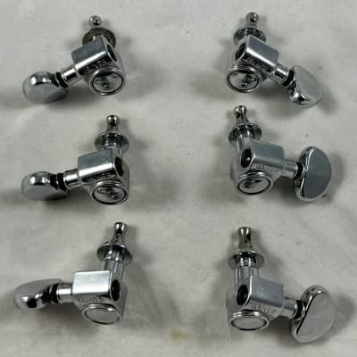 Grover 3x3 TUNING MACHINES - Chrome Les Paul Style | Reverb