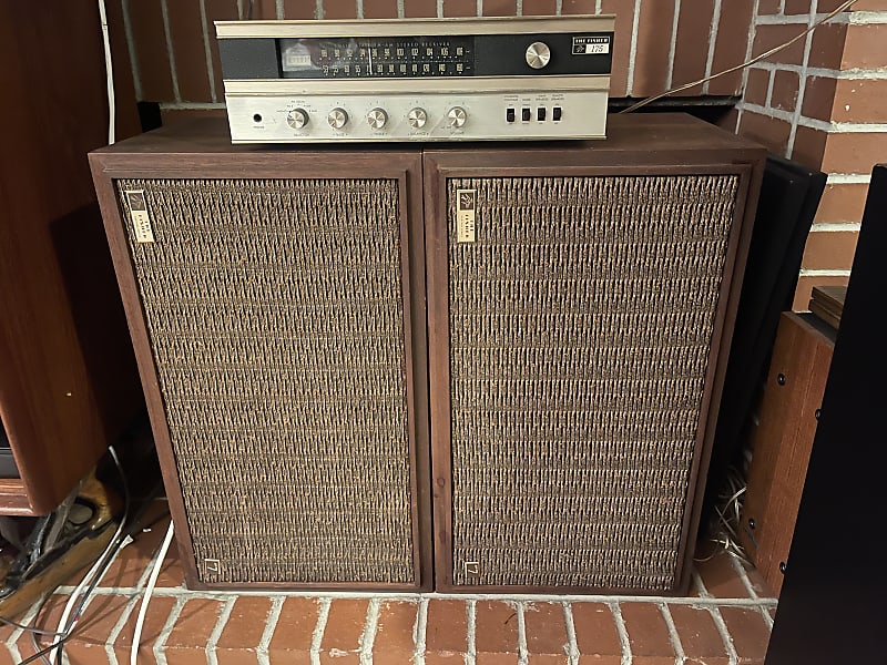 Fisher XP7 Speakers only (1967) REAL Walnut and HEAVY! | Reverb