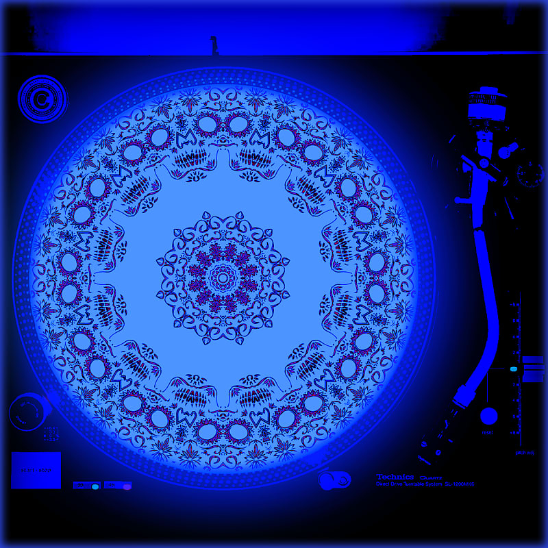 Sugar Skull Spiral - DJ Turntable Slipmat 12 inch LP Vinyl | Reverb UK
