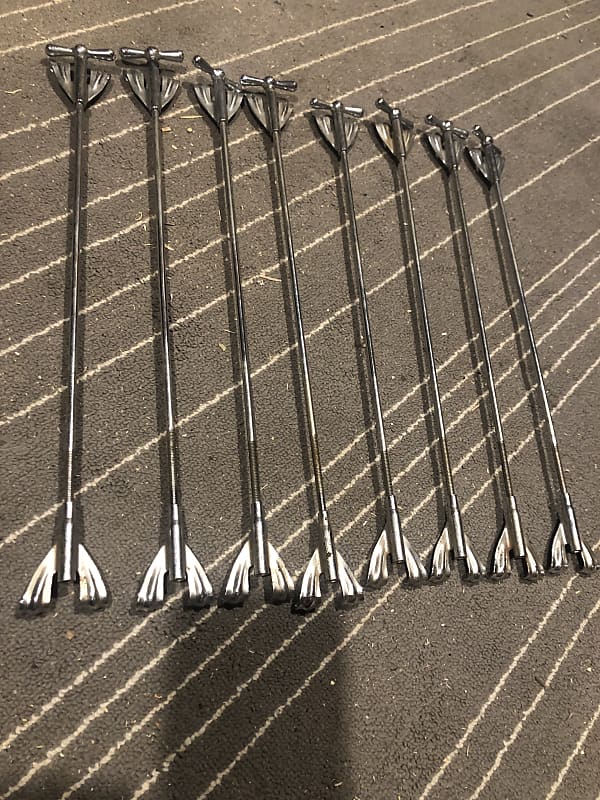 Ludwig Club Date single tension T rods w claws x 8 60s | Reverb