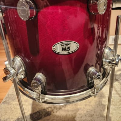 PDP M5 14"x12" Floor Tom Cherry to Black Fade PDP Mid 2000's | Reverb