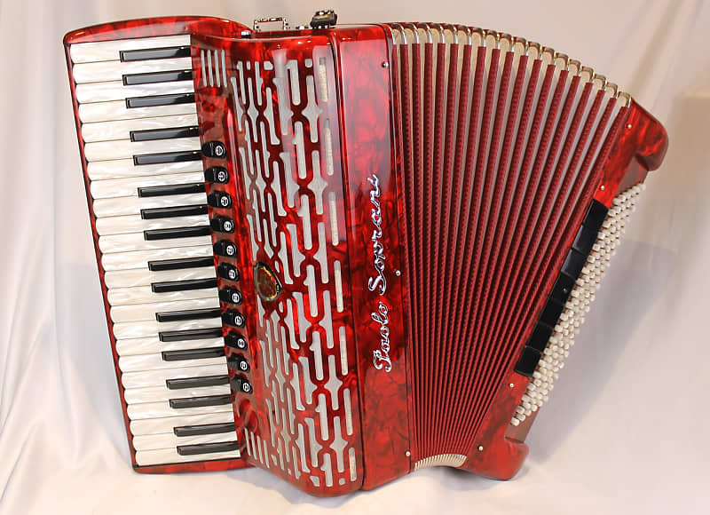 NEW Red Paolo Soprani Professionale Piano Accordion LMMM 41 | Reverb NEW Red Paolo Soprani Professionale Piano Accordion LMMM 41 | Reverb