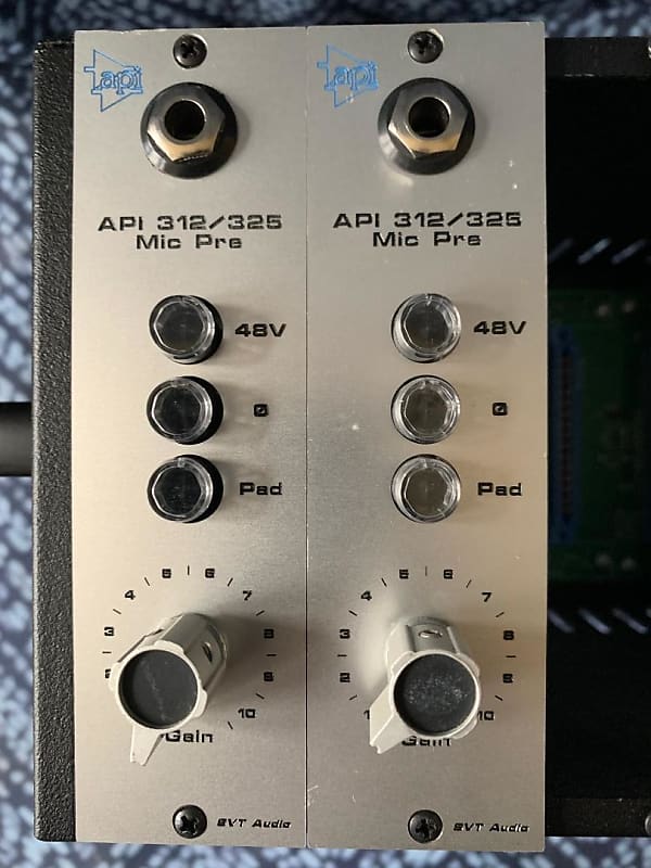 API Pair 312 / 325 Gray Faceplate Blue2520s 2503s 500 series | Reverb